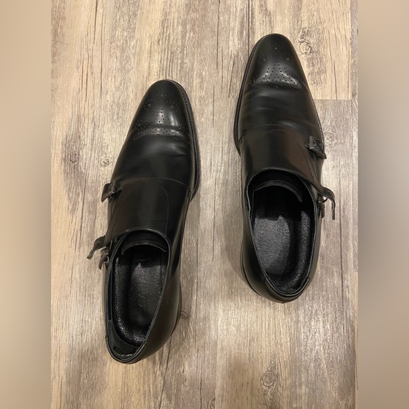 Sarar | Shoes | Mens Black Leather Monkstrap Dress Shoes | Poshmark
